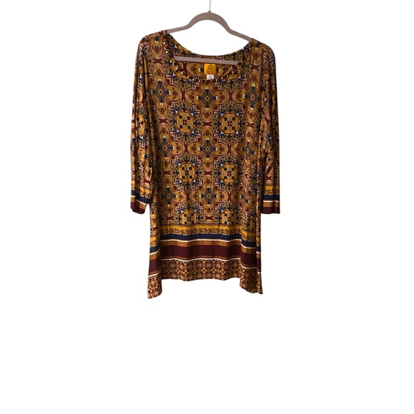Ruby Rd. | Tops | Ruby Rd Beaded Neckline Top Tunic Golds Blue Red Size ...